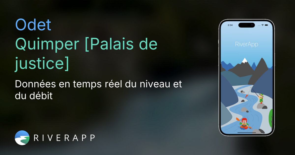 Odet | Quimper [Palais de justice] - Données en temps réel du niveau et ...